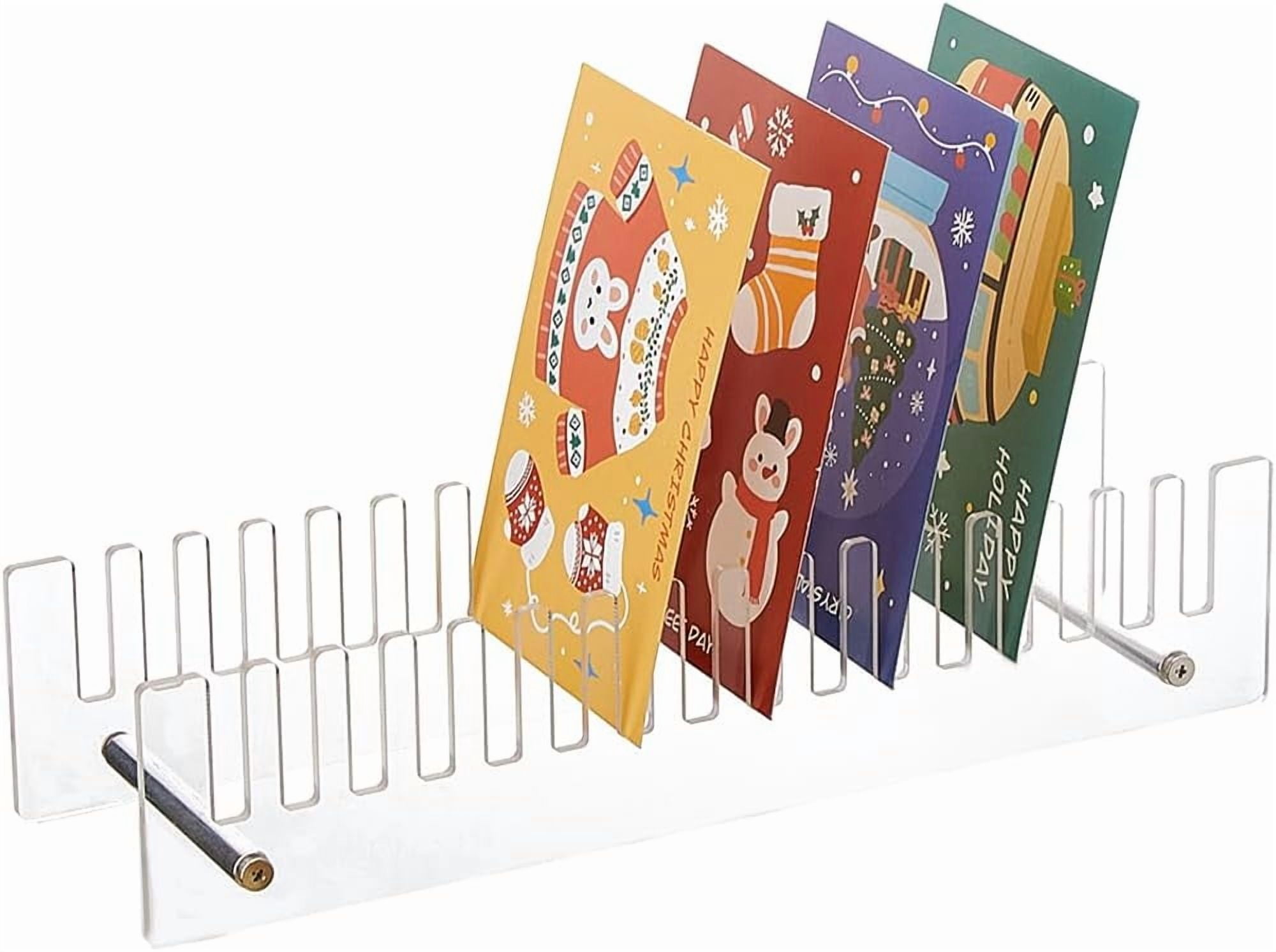 Acrylic Card Display Stands 16 Slot Greeting Card Display Stand ...