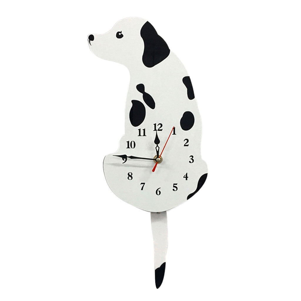 Acrylic Cartoon Clock Tail Wagging Labrador Dog Decor Clock Photo Prop ...