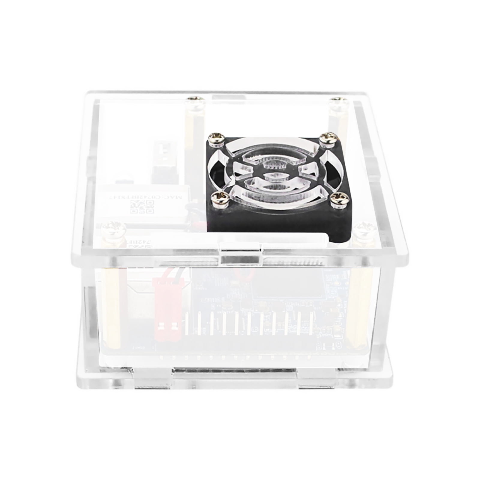 Acrylic Case Motherboard Shell With Fan Heat Sink For Orange Pi R1 Plus ...