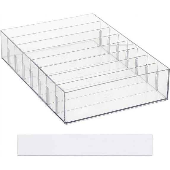 Acrylic Cash Organizer with 100Pcs Self Adhesive Bill Wrappers 8 Grid ...