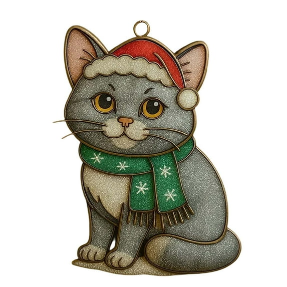 Acrylic Cat Flat Embracing Animals Ornament Pendant for Home Party Cat ...