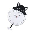 Acrylic Cats Fish Pendulums Wall Clock Swing Design Quiet Operations ...