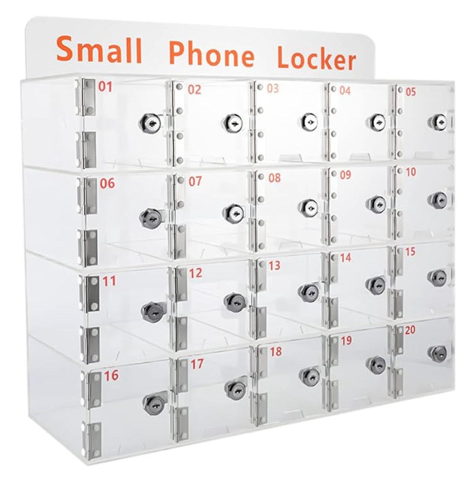 Acrylic Cell Phone Locker Box with Locks - Clear Storage for Phones ...