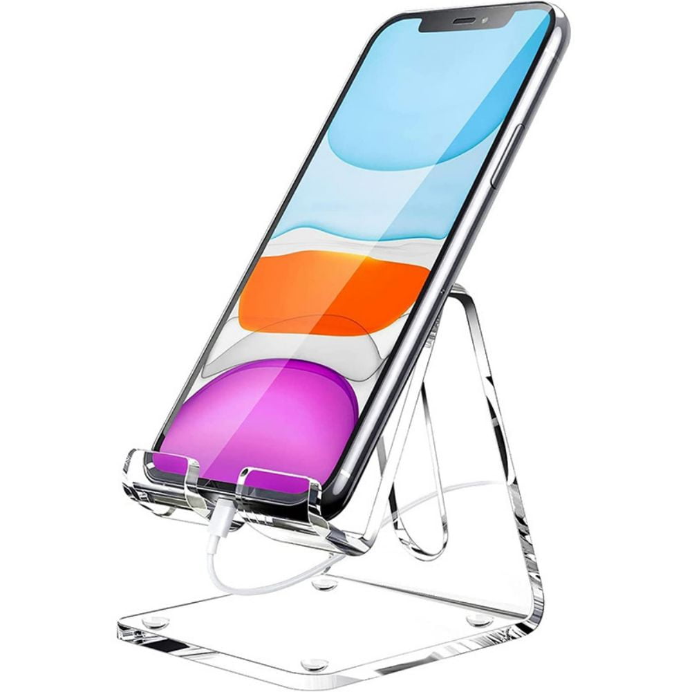 Acrylic Cell Phone Stand Anti-slip Phone Holder Smartphones Tablet ...