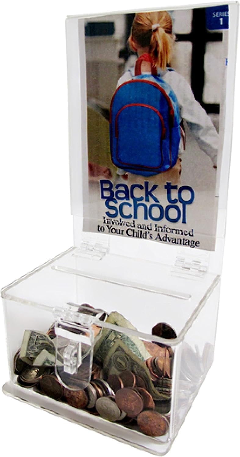 Acrylic Charity Donation Ballot box Fundraising Coin collection Tip box ...