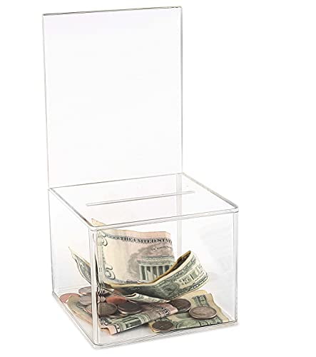 Acrylic Charity Donation Ballot box Fundraising Coin collection Tip box ...