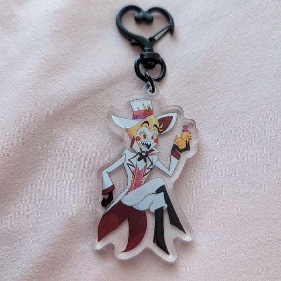 Acrylic Charm: Black Heart Clasp Keychain - Walmart.com