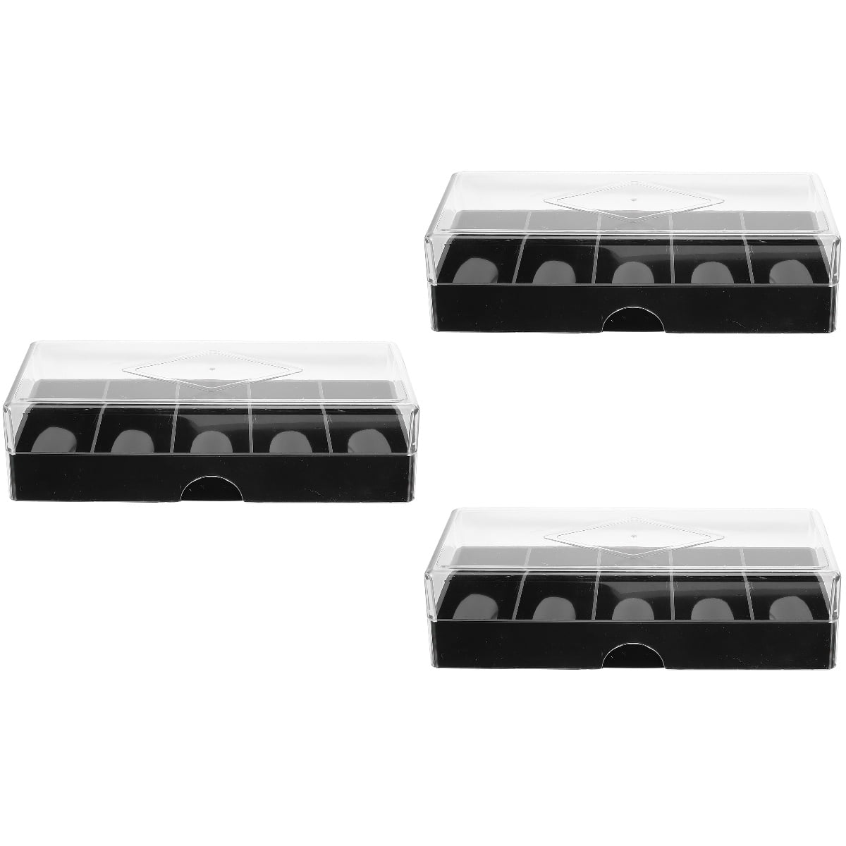 Acrylic Chip Box Set of 3 Case Accessory Display Cabinet Poker Holder ...
