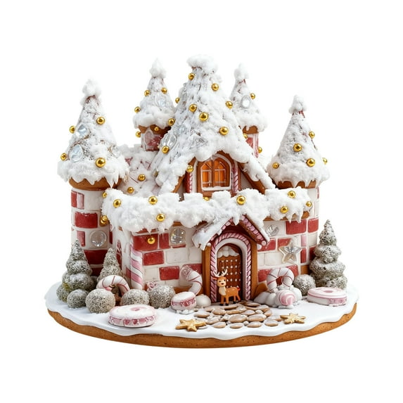 Acrylic Christmas Hanging Decoration, Snow Cottage Ornament with 2D ...