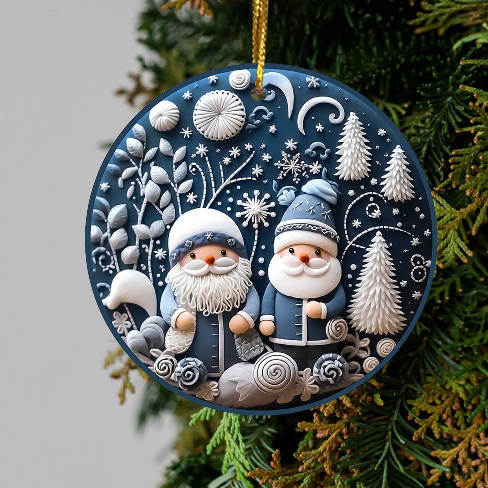 Acrylic Christmas Hanging Ornament for Tree Decor, Family Gifts, 3.15x3 ...