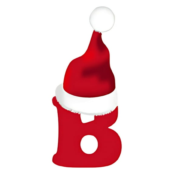 Acrylic Christmas Hat Letter Car Ornament Glossy Santa Hat With ...
