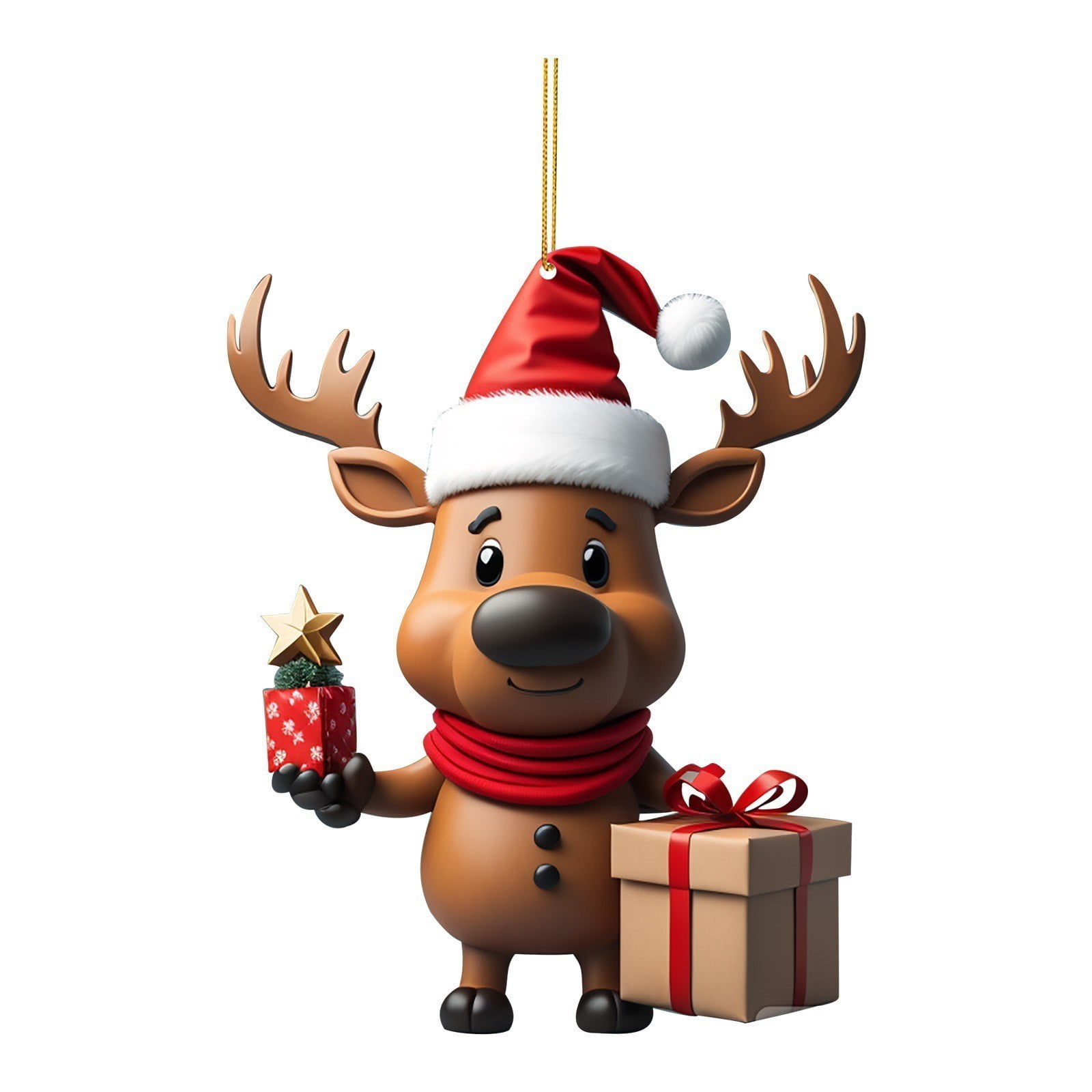 Acrylic Christmas Ornament, Flat Hanging Decoration, Cute Holiday Tree ...