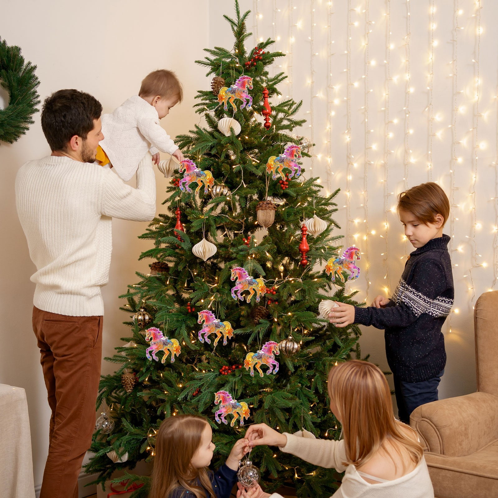 Acrylic Christmas Ornament Pendant For Home And Car Decor With Unique ...