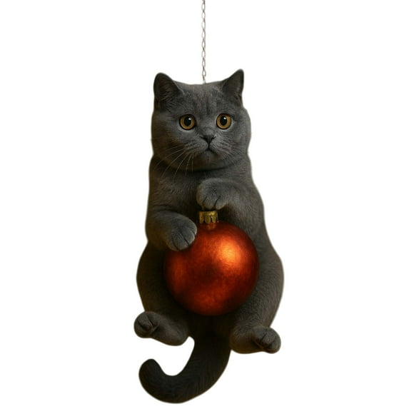 Acrylic Christmas Tree Cat Ornament 2D Design For Holiday Decorations ...