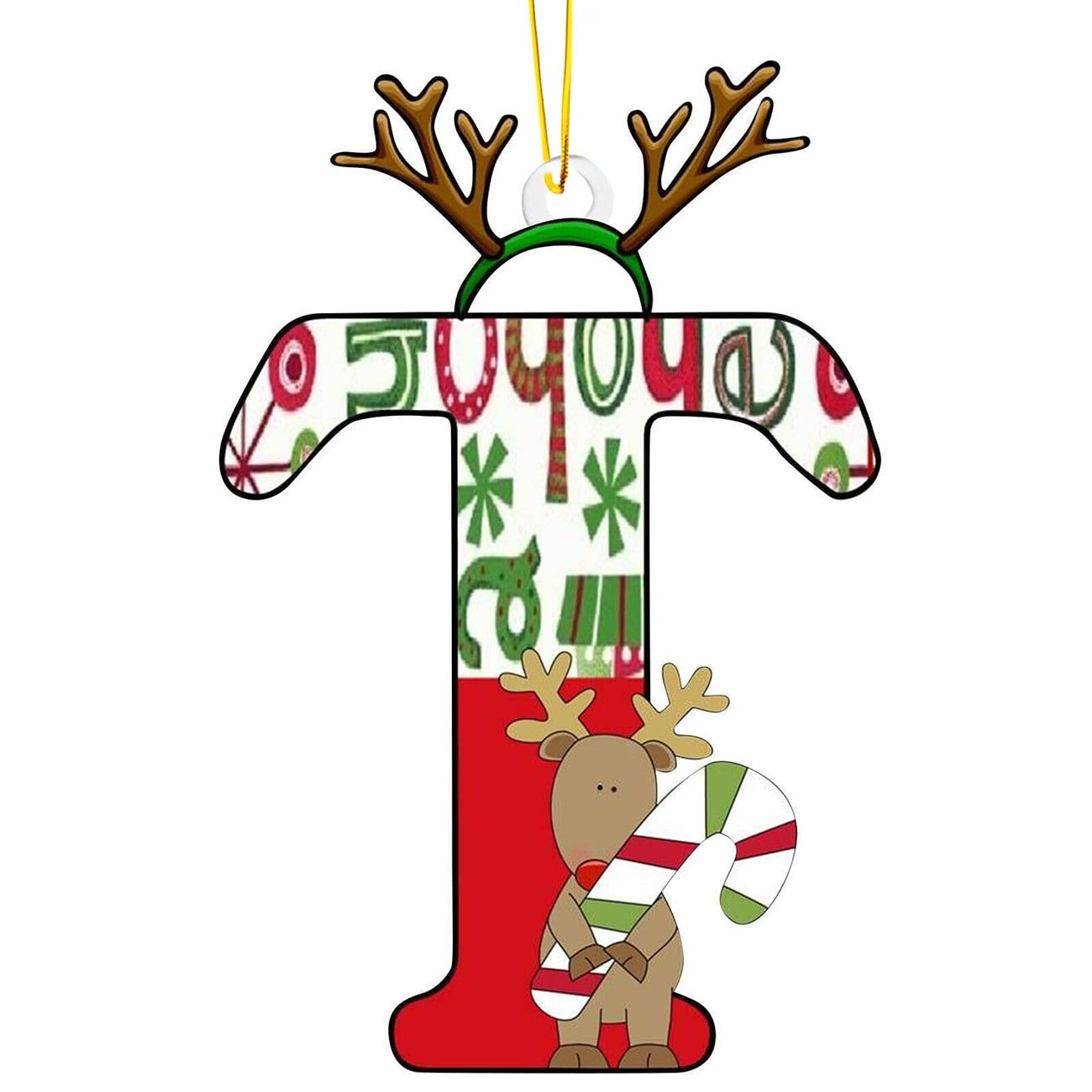 Acrylic Christmas Tree Hanging Letter Decoration | Alphabet Initial ...