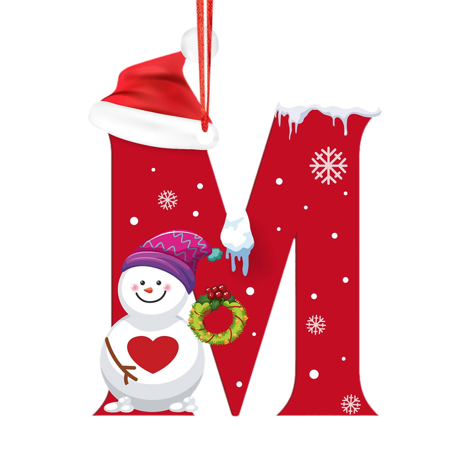 Acrylic Christmas Tree Letter Pendant Personalized Ornament for Holiday ...