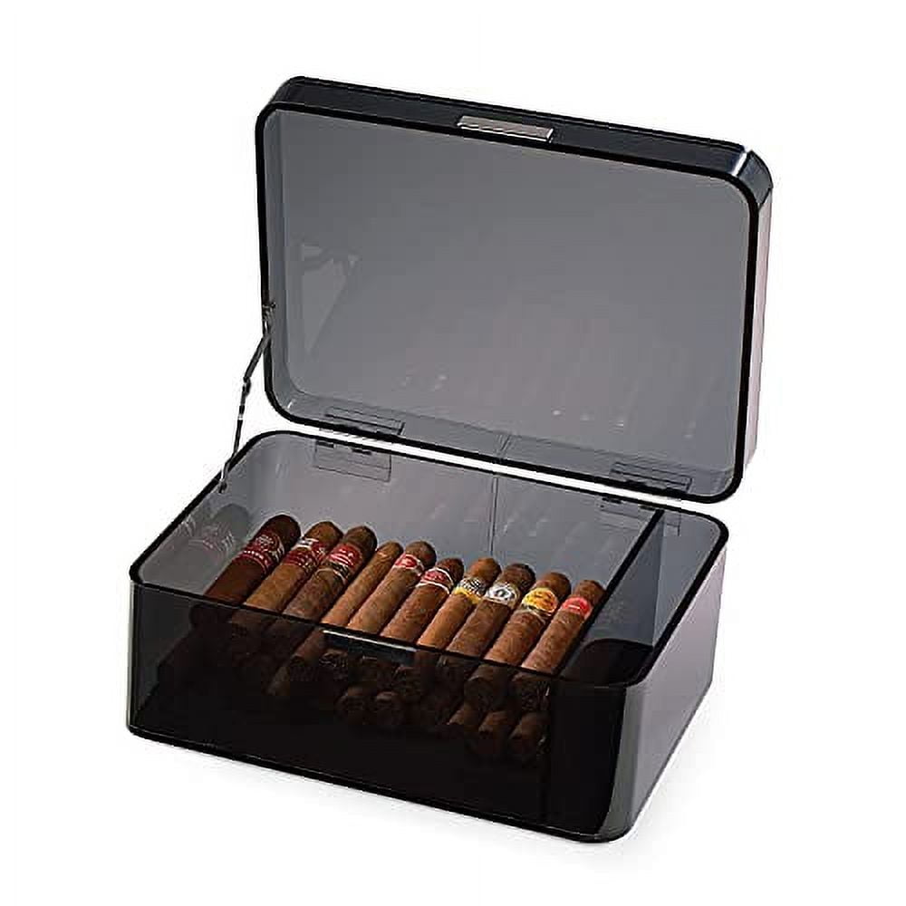 Acrylic Cigar Humidor Cigar Storage Box, Air Tight Cigar Container ...