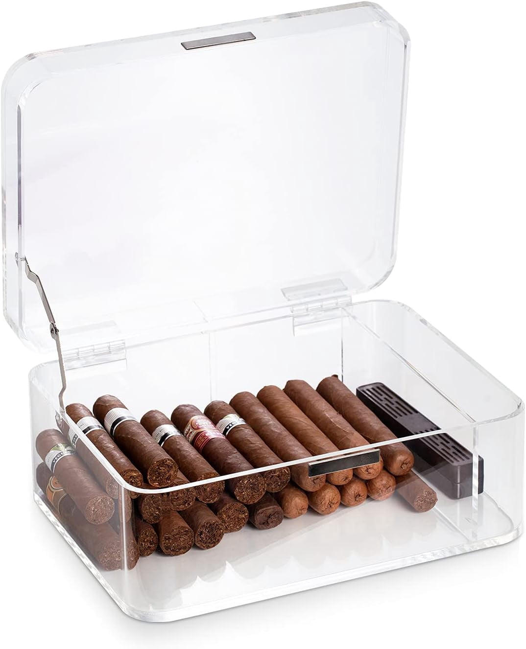 Acrylic Cigar Humidor Cigar Storage Box, Air Tight Cigar Container ...