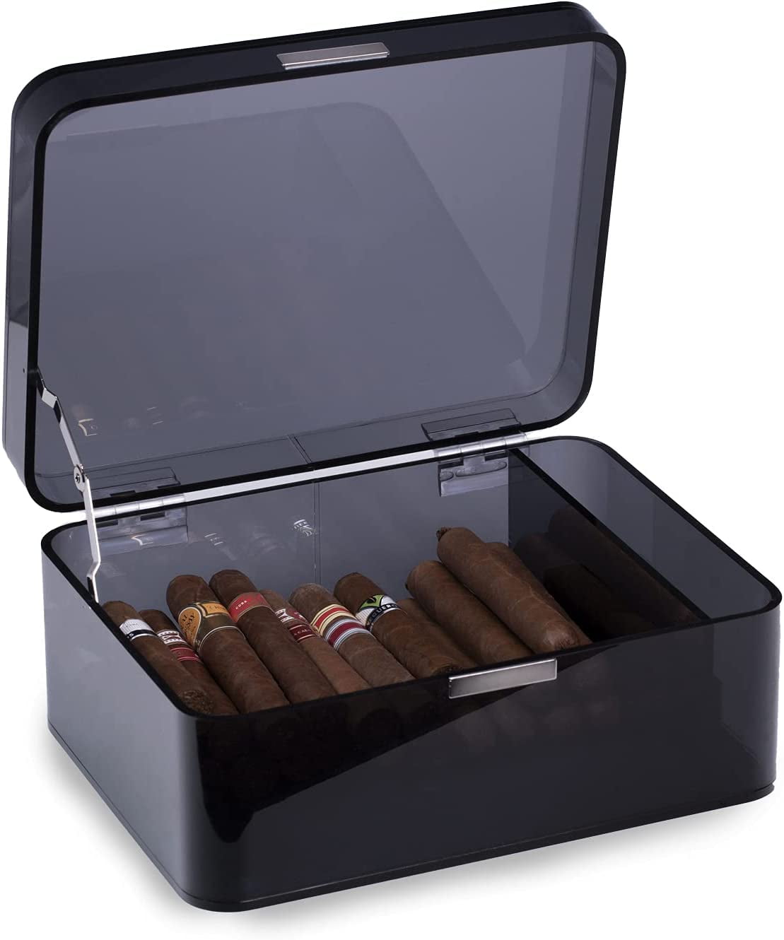 Acrylic Cigar Humidor Cigar Storage Box, Air Tight Cigar Container ...