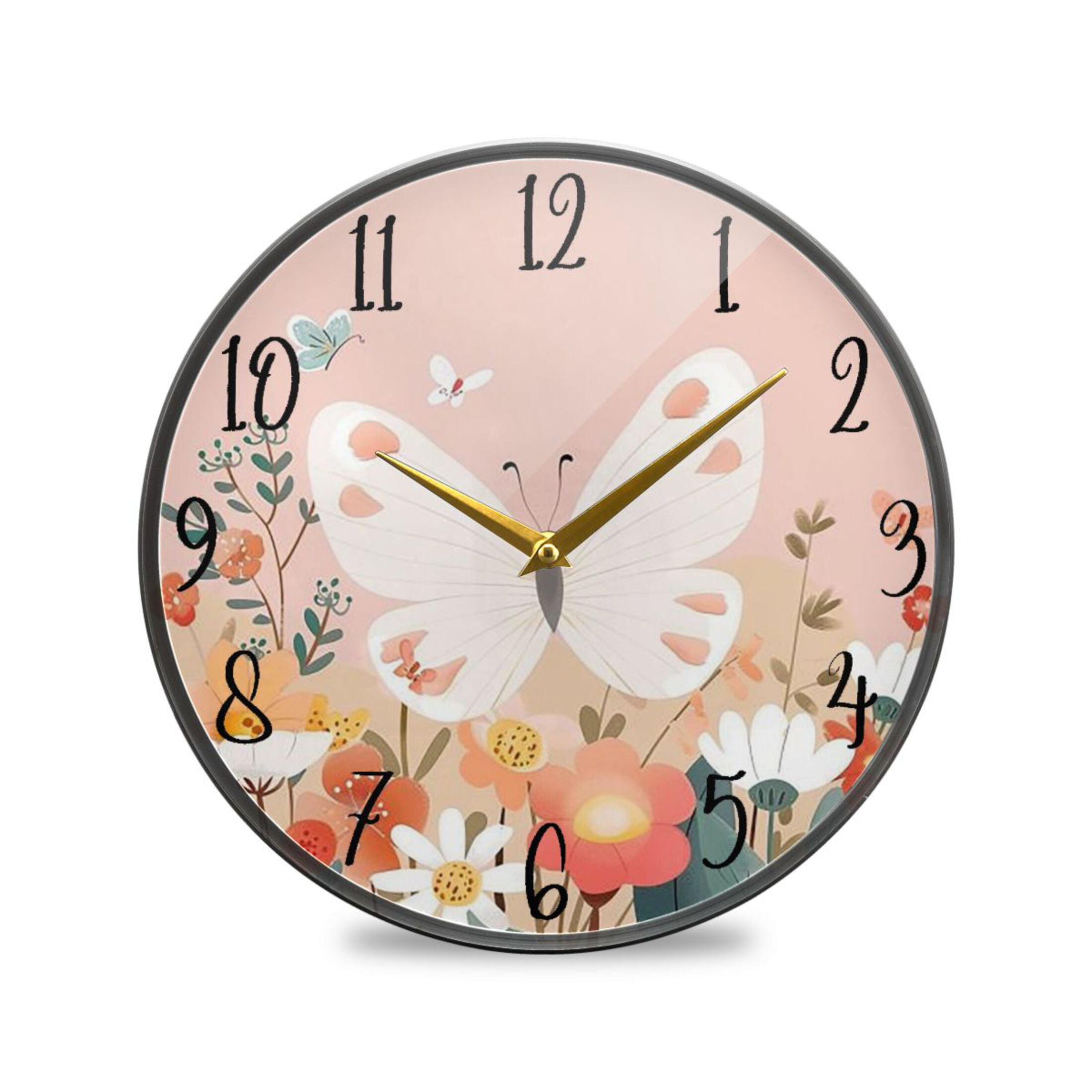 Acrylic Circular Clock 9.5x9.5 Inch Circular Clock Decorative Clock ...