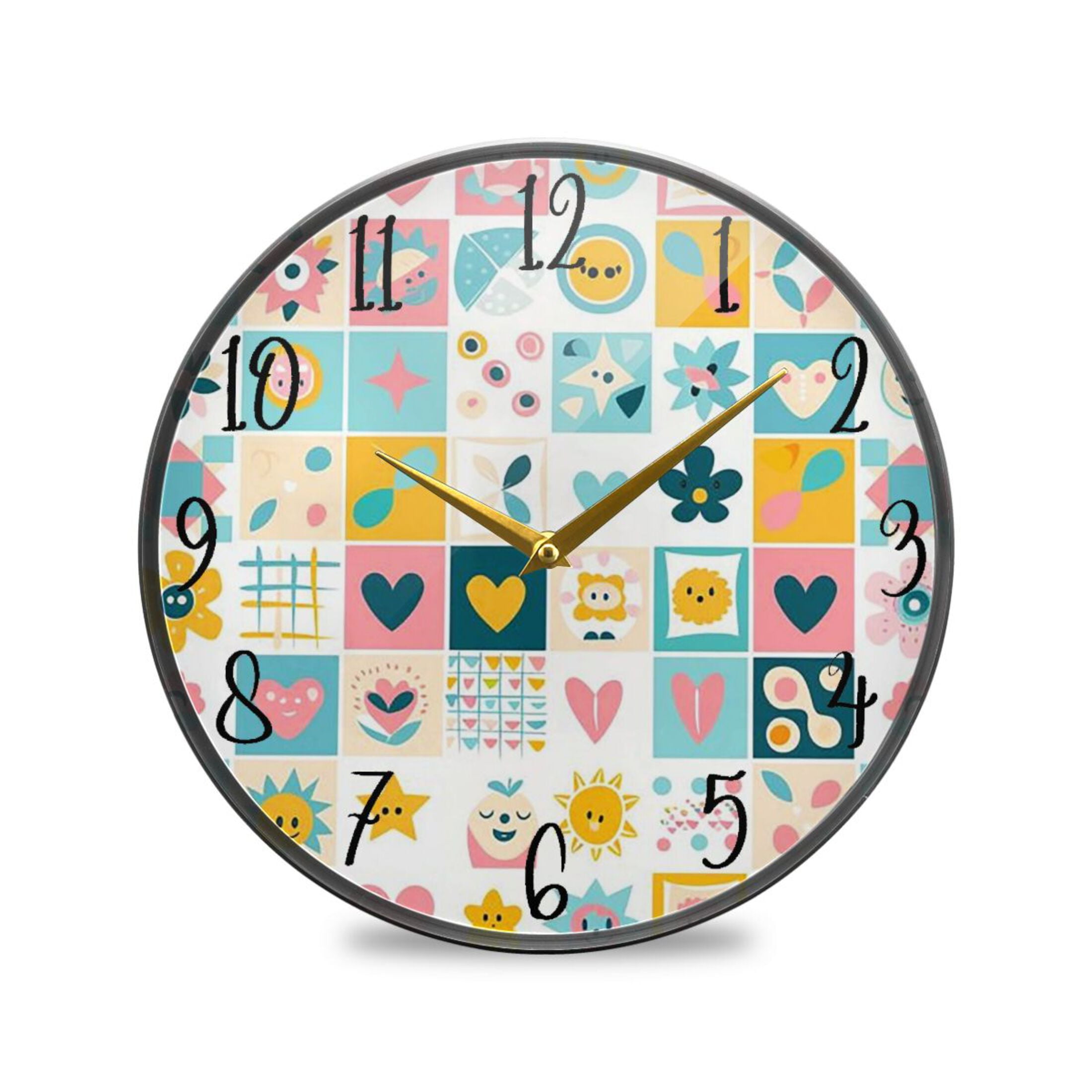 Acrylic Circular Clock 9.5x9.5 Inch Circular Clock Decorative Clock ...