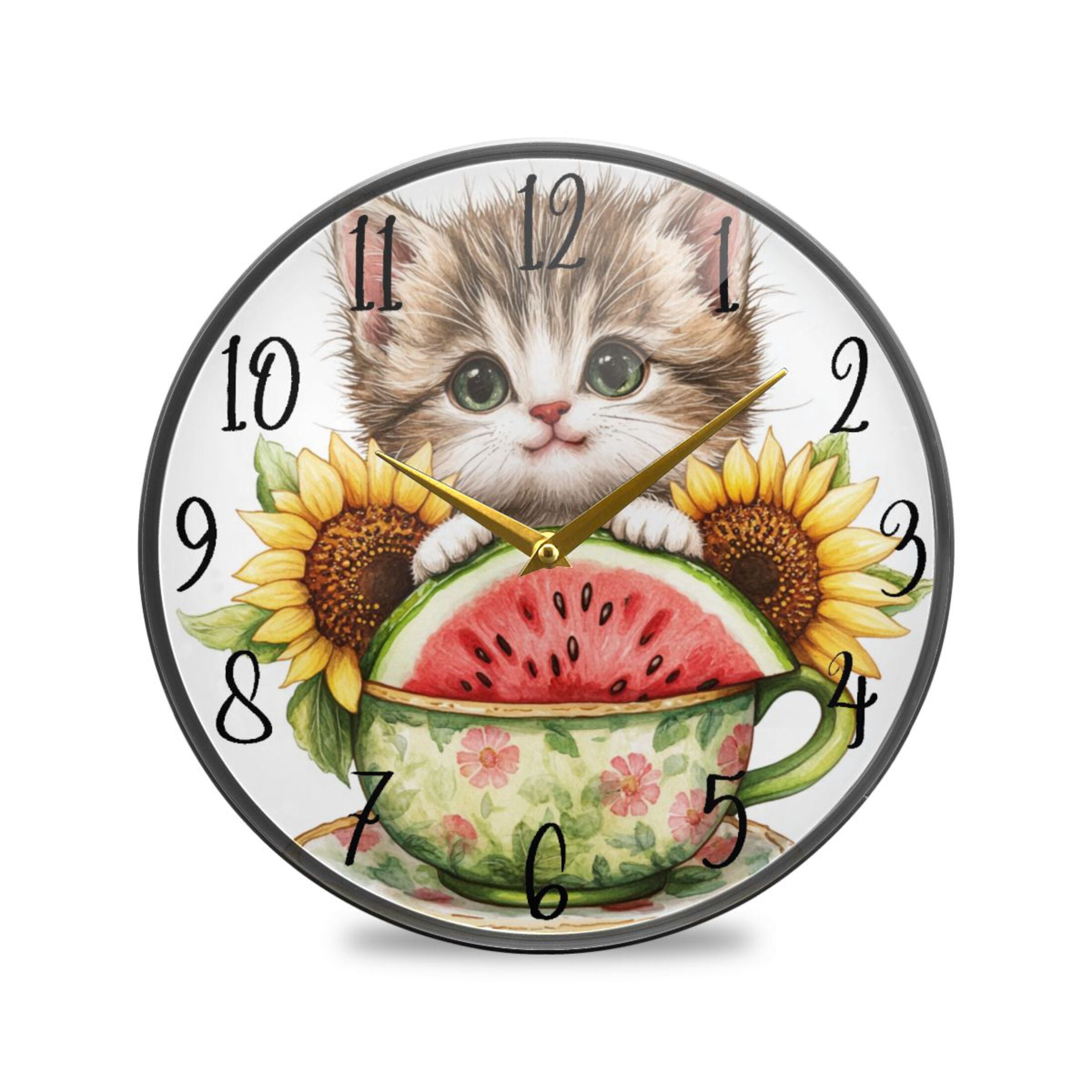 Acrylic Circular Clock 9.5x9.5 Inch Circular Clock Decorative Clock ...