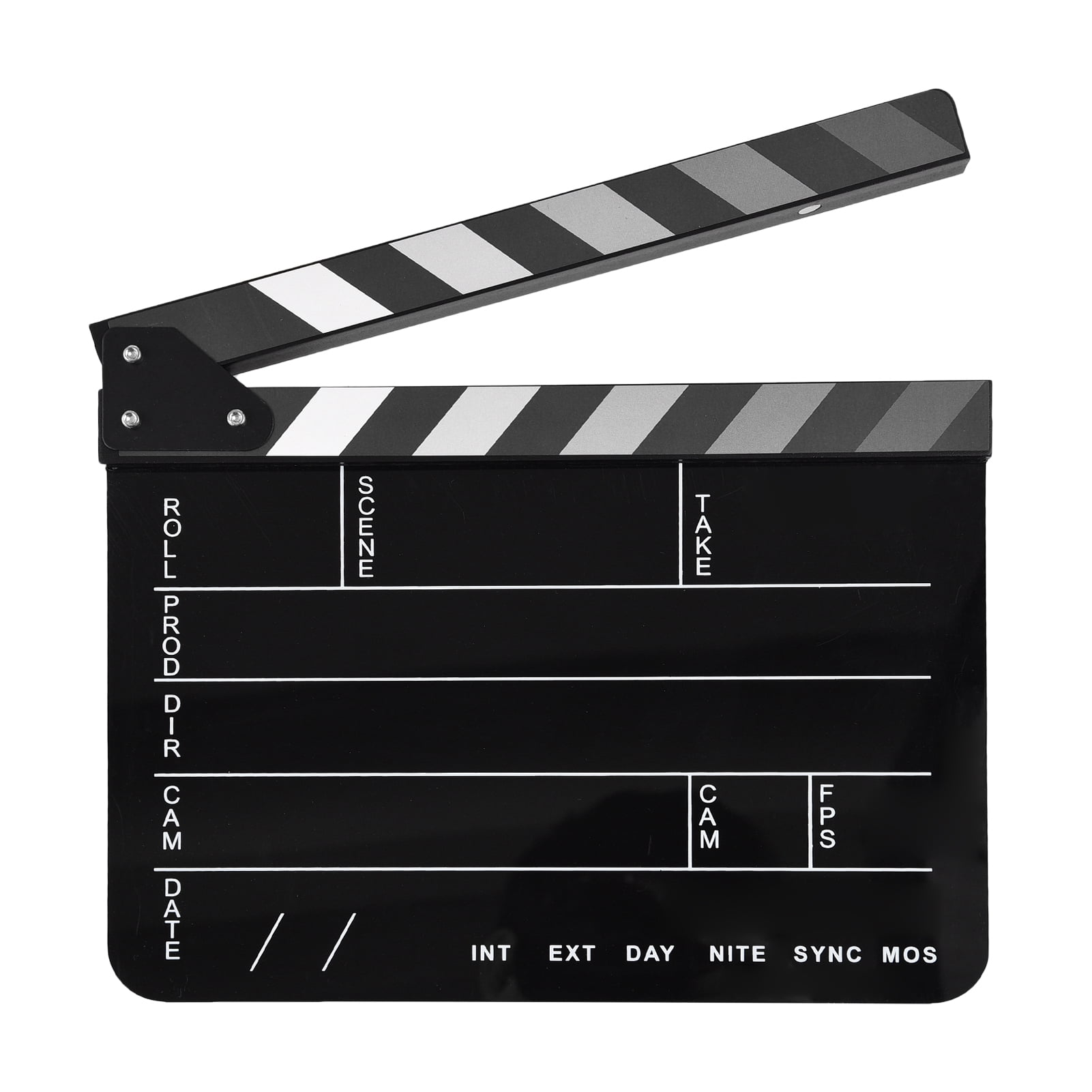 Acrylic Clapperboard Film Clapboard Movie Director's Slate Cut Action ...
