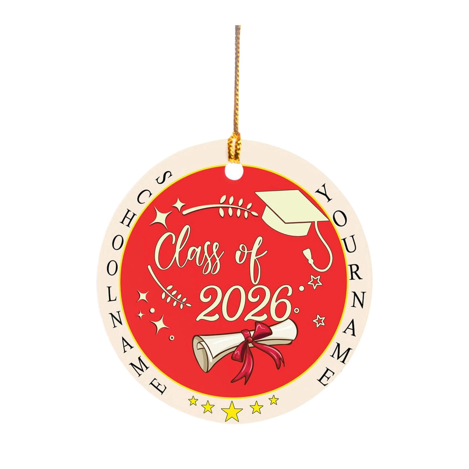 Acrylic Class of 2026 Christmas Ornament, Graduation Celebration Tree ...