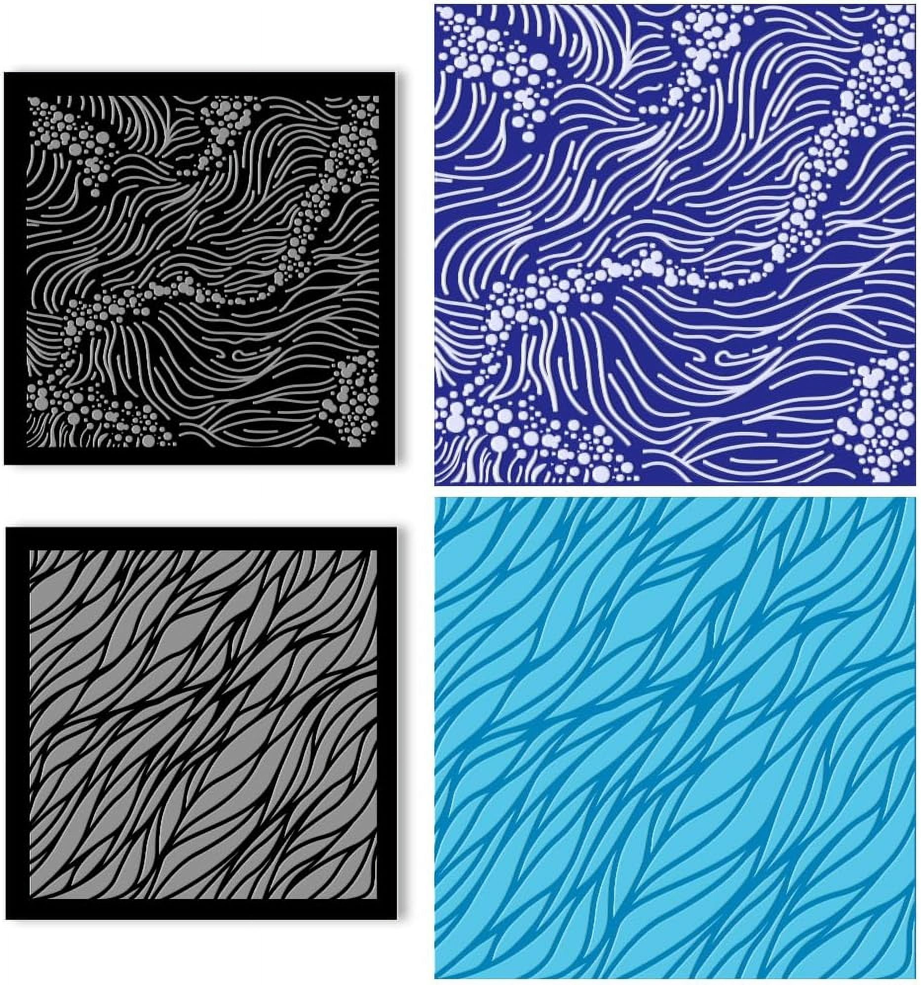 Acrylic Clay Texture Boards Square Sea Wave 100x100mm 2pcs/set - Walmart.com