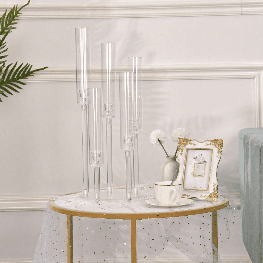Acrylic Clear Candelabra, Elegant Candle Holder As Table Centerpiece ...