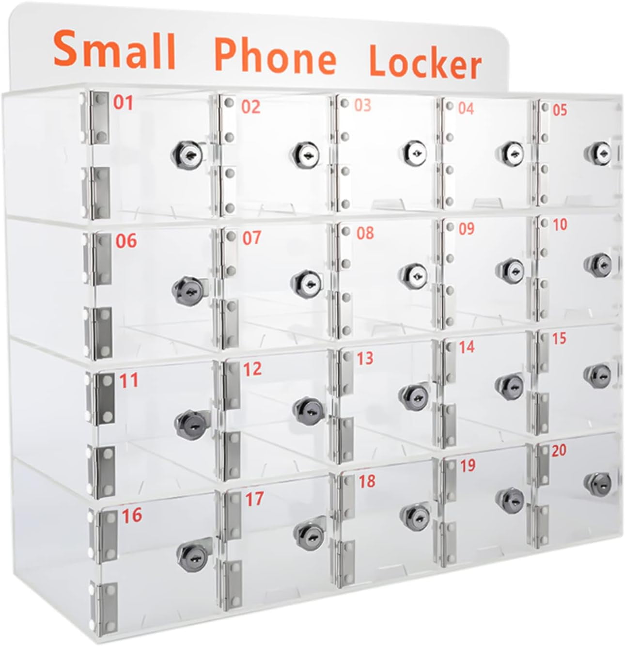 Acrylic Clear Cell Phone Locker Box, Wall-Mounted Cell Phones Storage ...