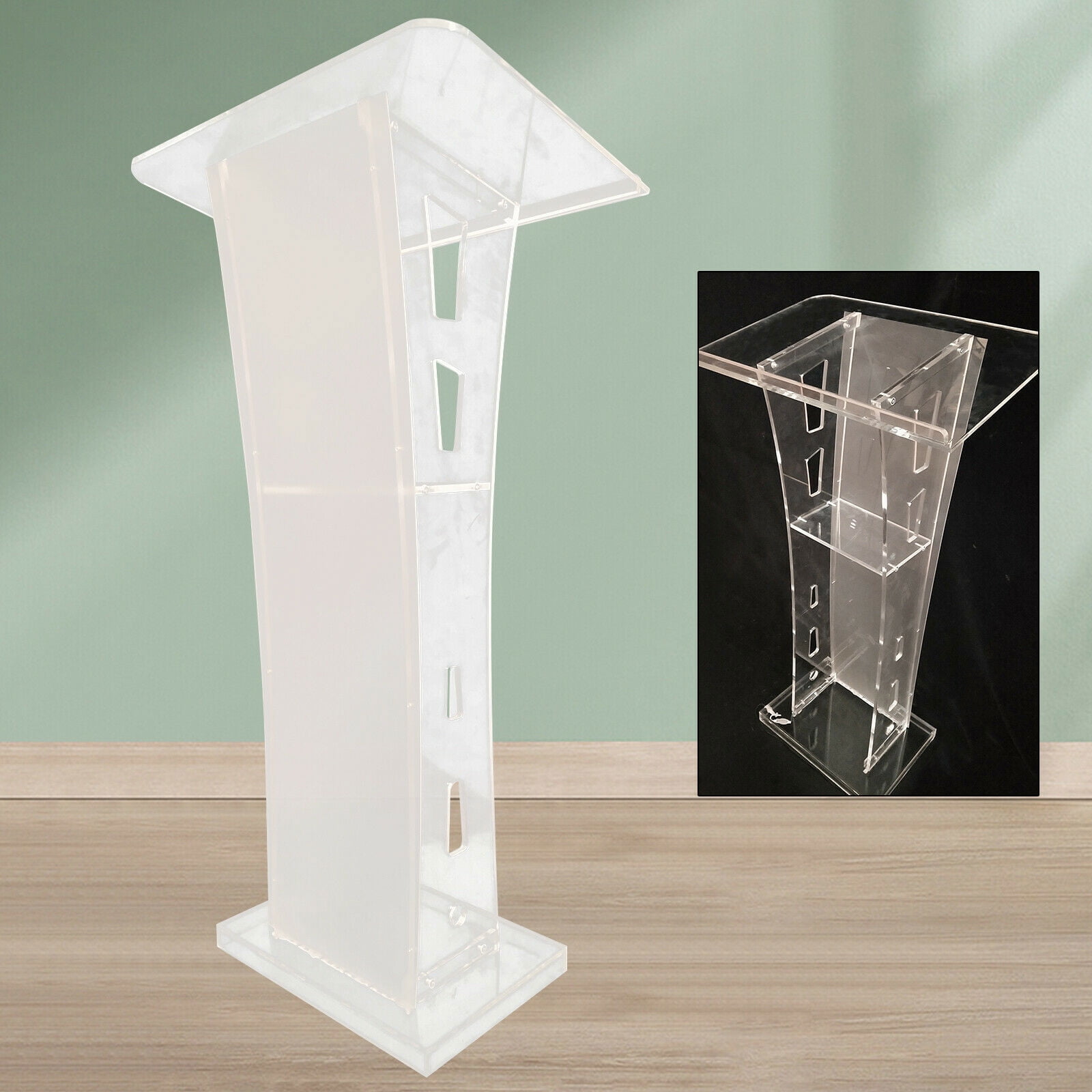 Acrylic Clear Conference Pulpit Podium Church Lectern Speech Podium ...