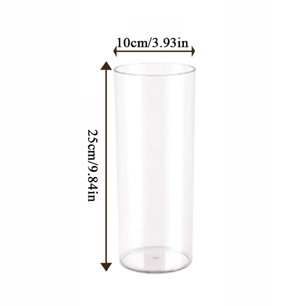Acrylic Clear Cylinder Flower Vase Unbreakable Hurricane Tall Large ...