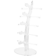 Rotating Sunglasses Stand with Wheels and Mirrors, Eyeglass Rack Holder ...