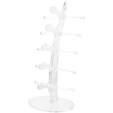 Rotating Sunglasses Stand with Wheels and Mirrors, Eyeglass Rack Holder ...