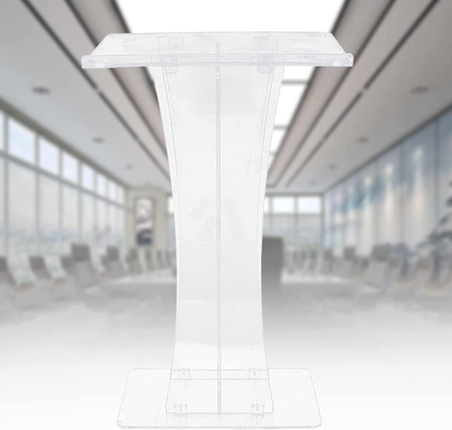 Acrylic Clear Podium, Acrylic Lectern Conference Vertical Podium Clear ...
