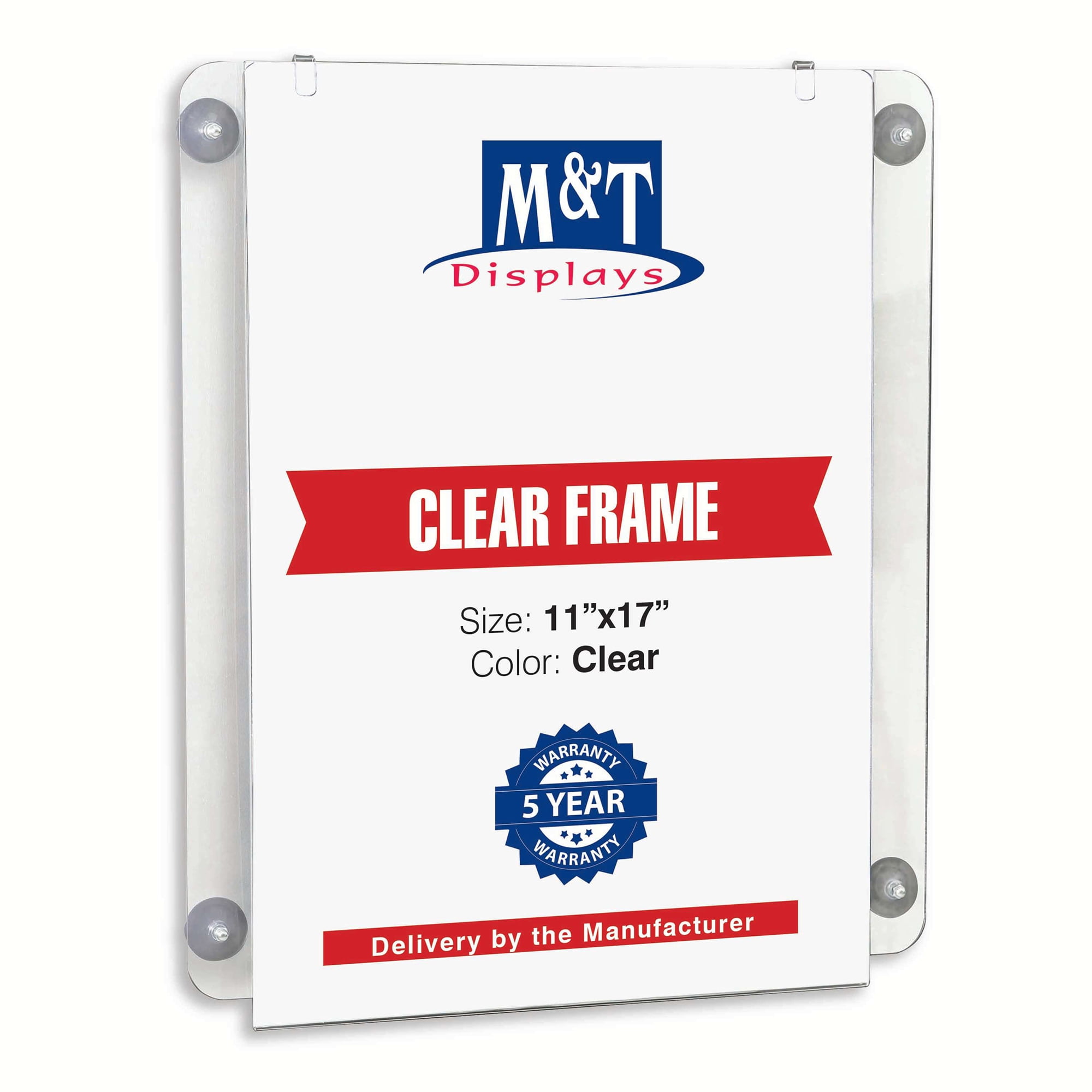 Acrylic Clear Sign Holder for Window Portrait 11x17 Inch Picture Frame ...