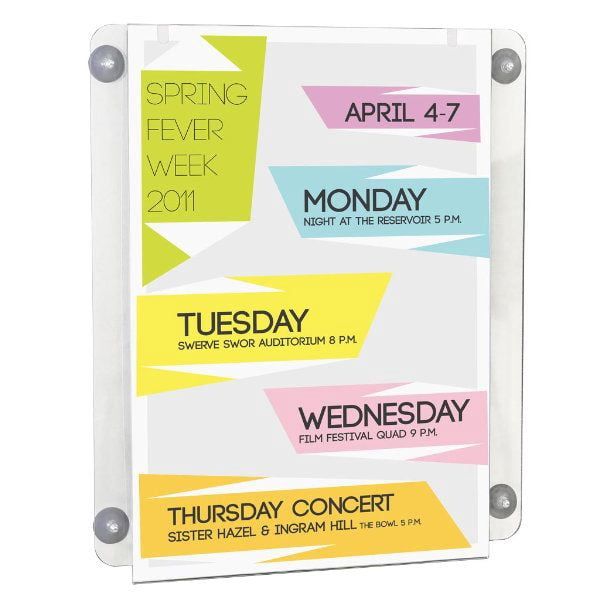 Acrylic Clear Sign Holder for Window Portrait 22x28 Inch Picture Frame ...