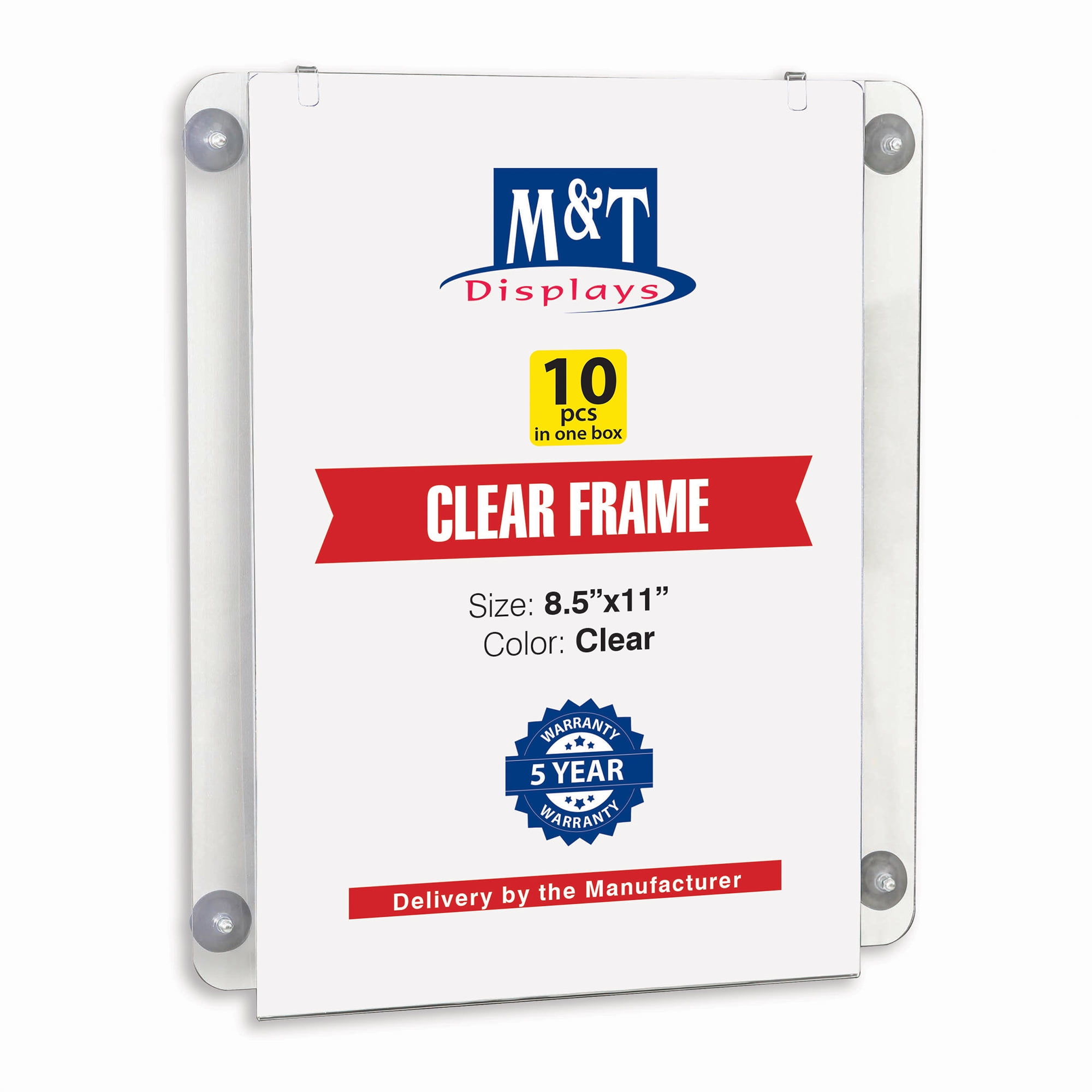 Acrylic Clear Sign Holder for Window Portrait 8.5x11 Inch Picture Frame ...