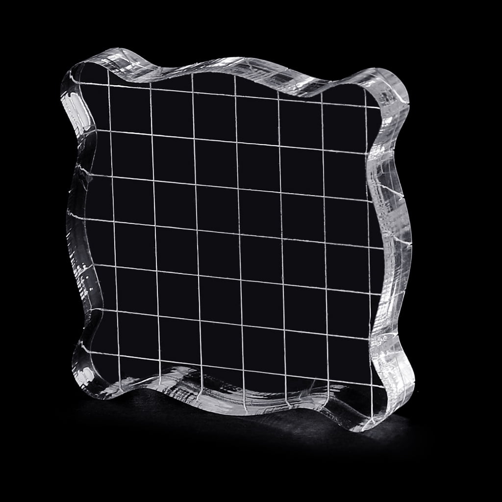 Acrylic Clear Stamping Block Grid and Grip Scrapbook Craft Making ...
