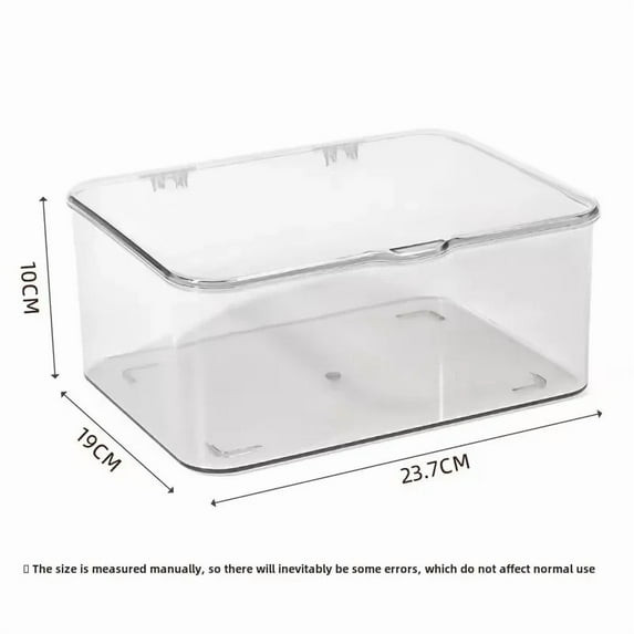 Acrylic Clear Storage Organizer Box - Clamshell Design for Home, Office ...