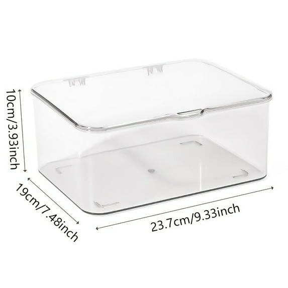 Acrylic Clear Storage Organizer Box - Clamshell Design for Home, Office ...