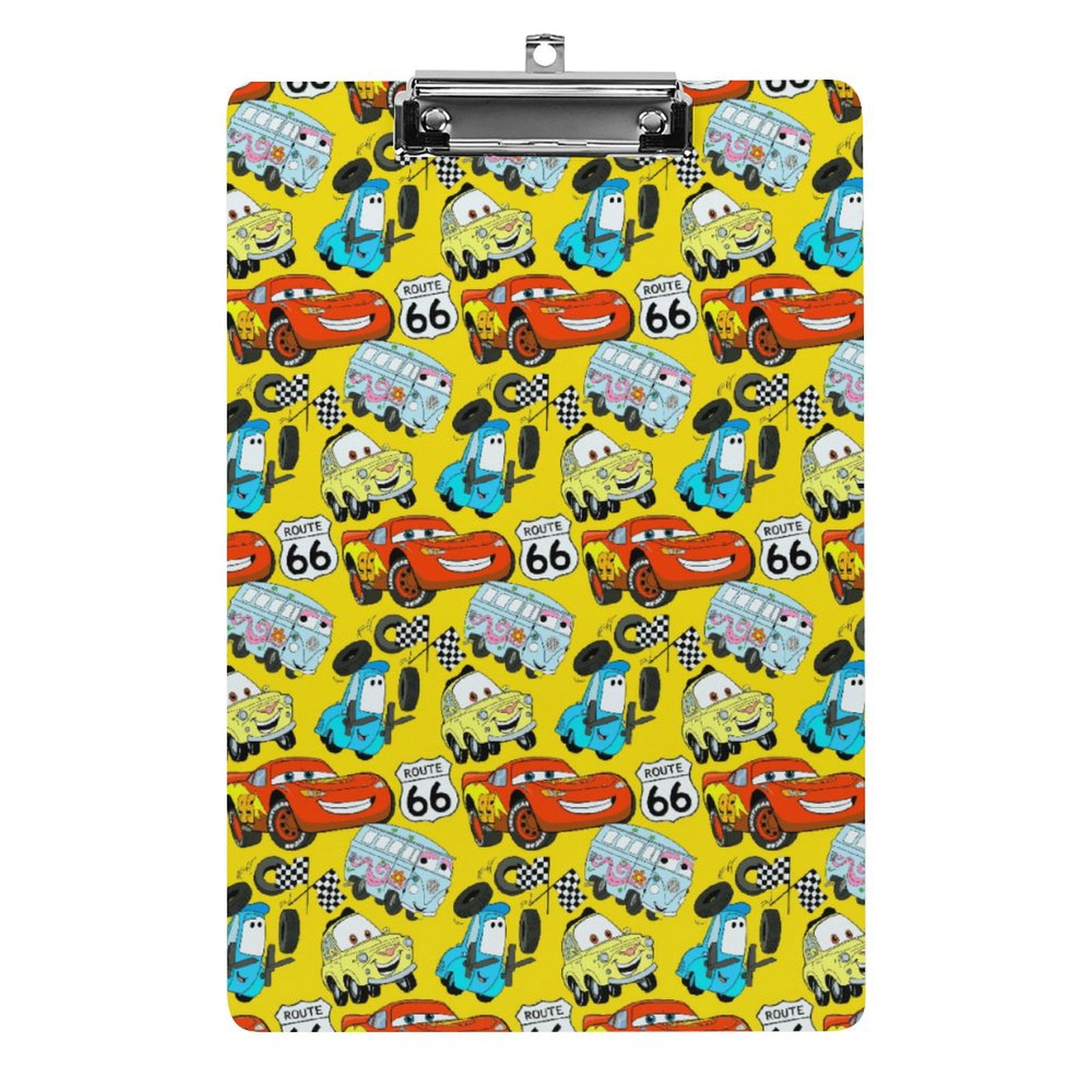 Acrylic Clipboard Yellow Route 66 Cars Lightning Mcqueen Clipboard ...