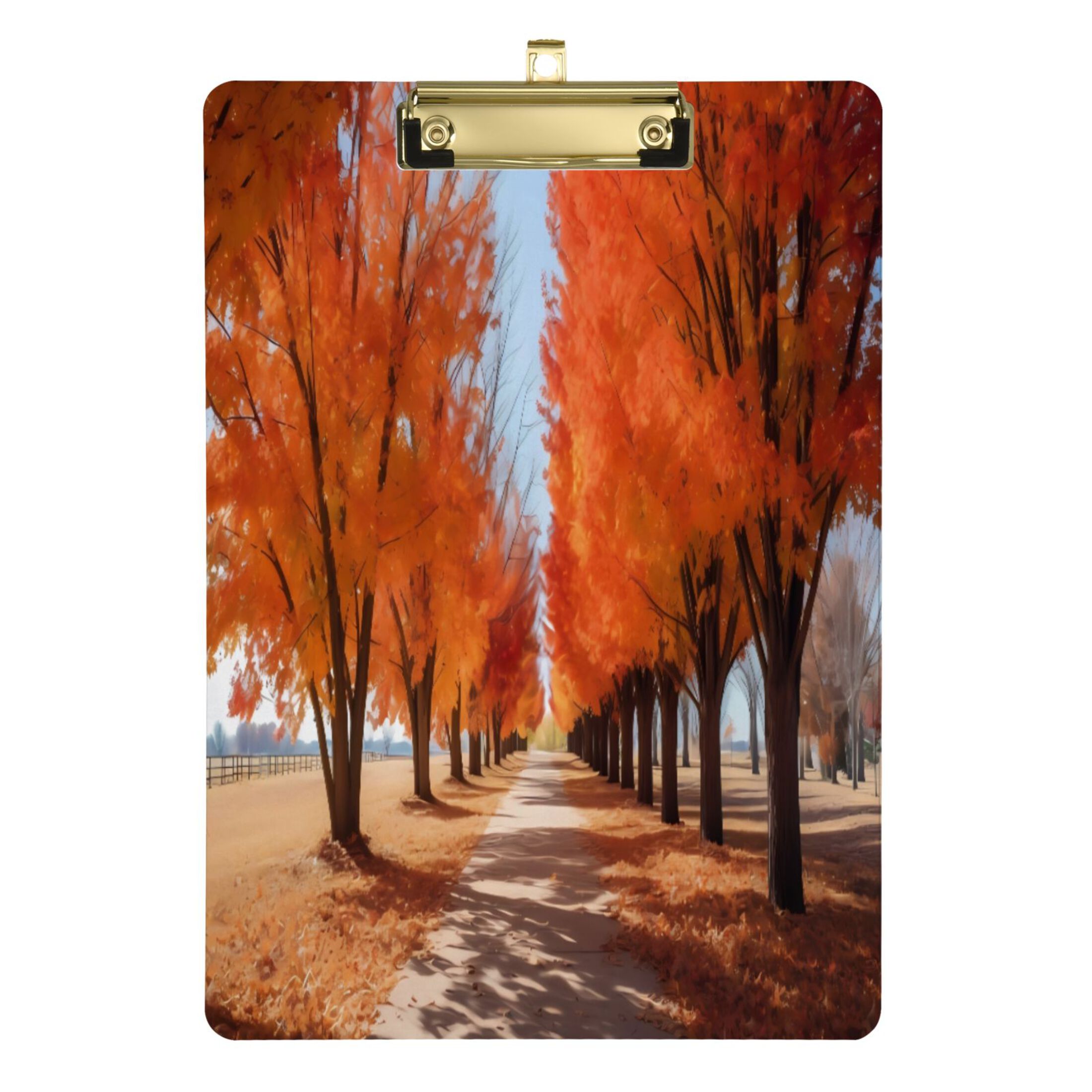 Acrylic Clipboards Autumn Trees A4 Standard Size Clipboard 12.5" X 9 ...