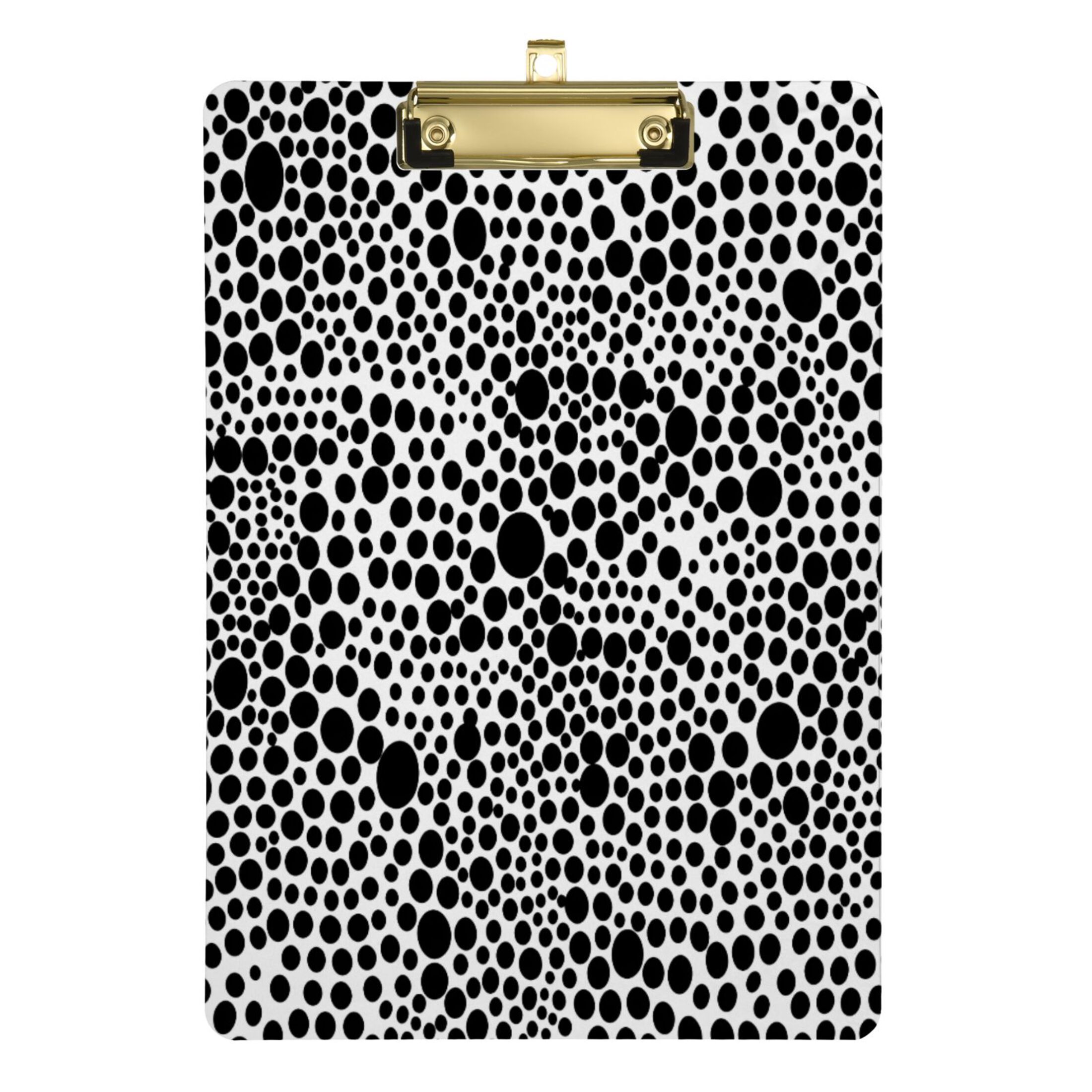 Acrylic Clipboards Black Dots on White A4 Standard Size Clipboard 12.5 ...