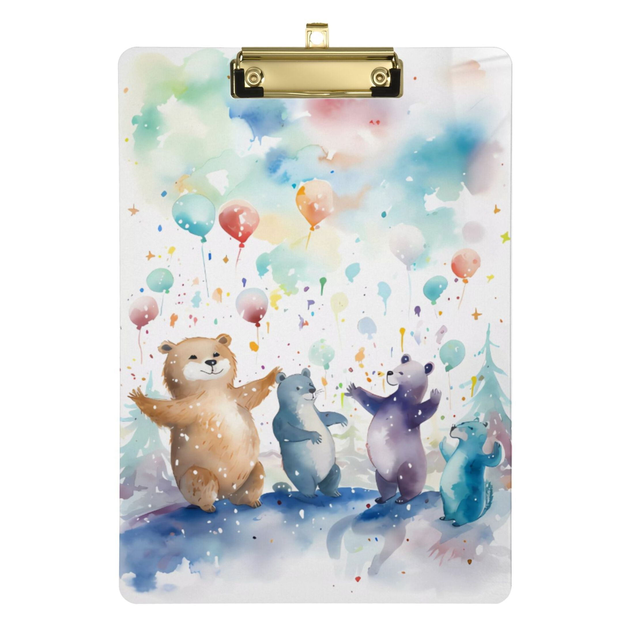 Acrylic Clipboards Cute Bears A4 Standard Size Clipboard 12.5" X 9 ...