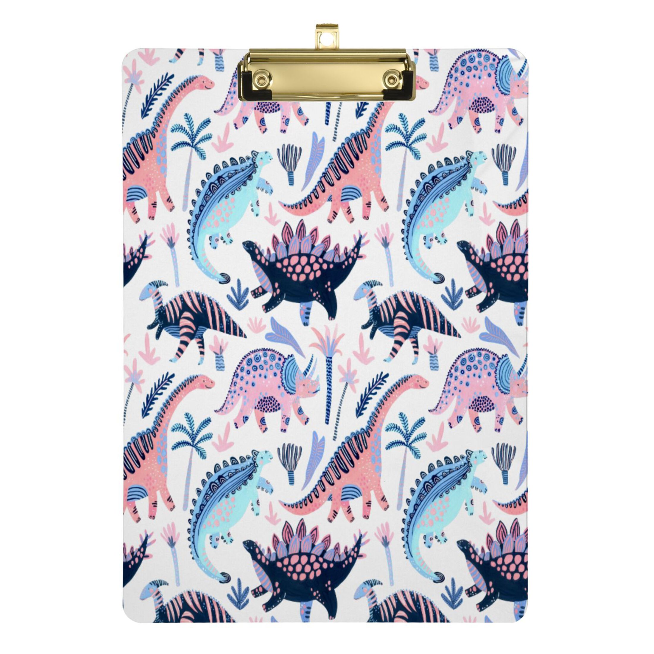 Acrylic Clipboards Cute Cartoon Dinosaurs Floral A4 Standard Size ...