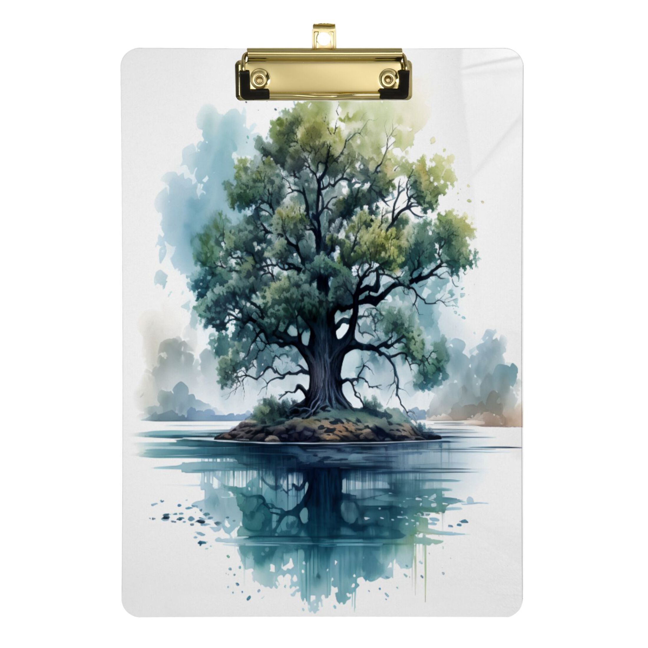 Acrylic Clipboards Green Tree A4 Standard Size Clipboard 12.5" X 9 ...