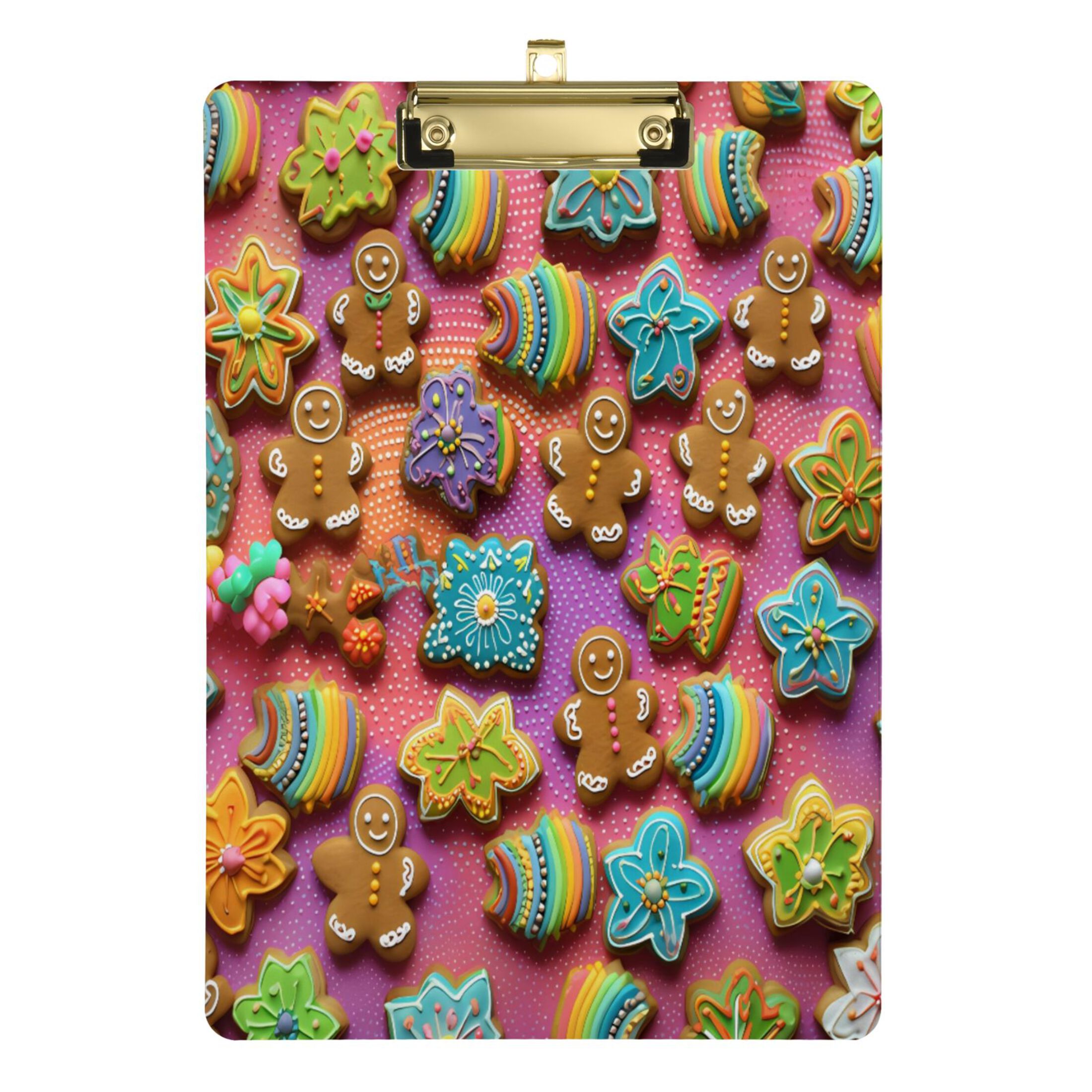 Acrylic Clipboards Snowman Cute on Pink A4 Standard Size Clipboard 12.5 ...