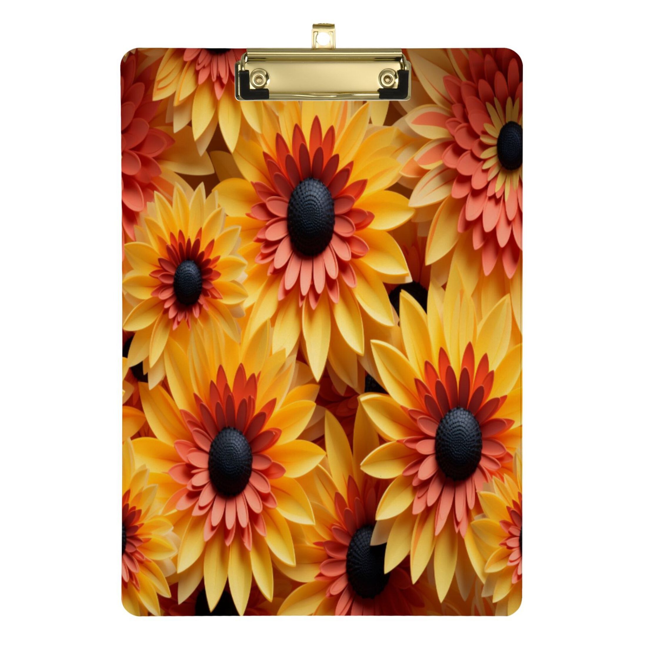 Acrylic Clipboards Sunflowers Yellow A4 Standard Size Clipboard 12.5" X ...
